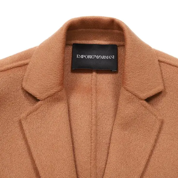 Emporio Armani Long-sleeved Tailored Coat - Brown