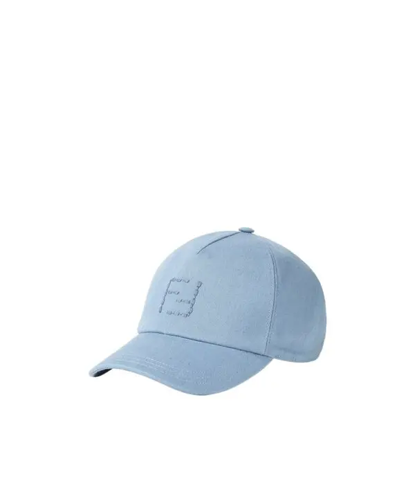 Fendi Ff Stitches Baseball Cap - Light Blue
