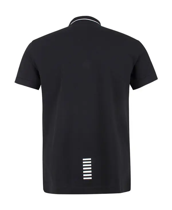 EA7 Logo Polo Shirt - Black