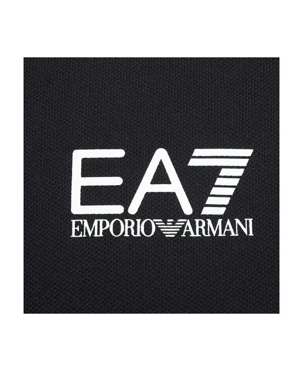 EA7 Logo Polo Shirt - Black