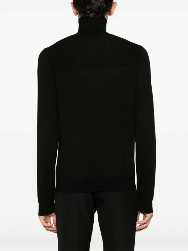 JIL SANDER High Neck Knitted Jumper - Black