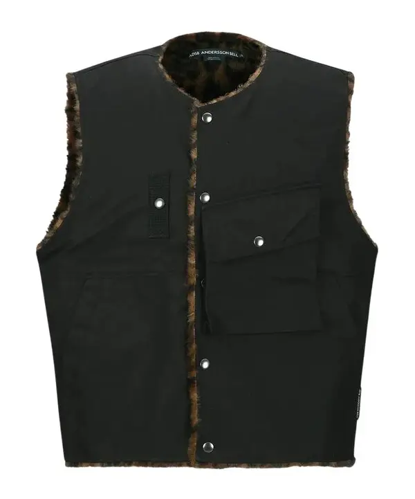 Andersson Bell Crew Neck Vest With Faux Fur Lining