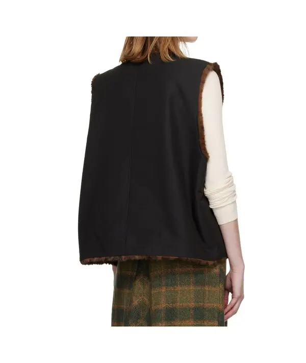 Andersson Bell Crew Neck Vest With Faux Fur Lining