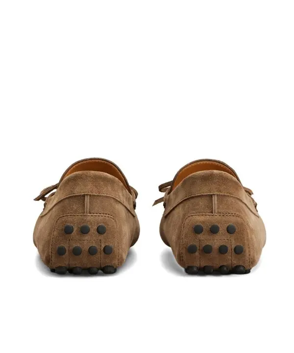 TOD'S Logo Detailed Lace-up Boat Shoes - Brown