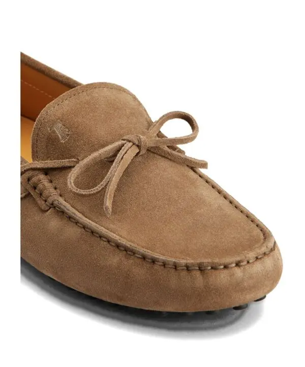 TOD'S Logo Detailed Lace-up Boat Shoes - Brown