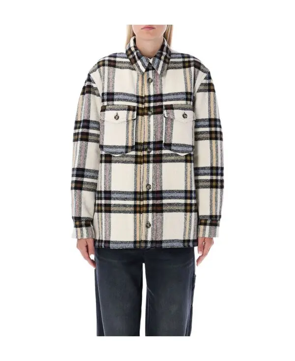 Isabel Marant Étoile Checked Padded Shirt Jacket