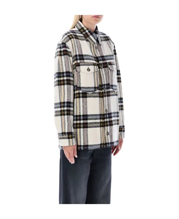 Isabel Marant Étoile Checked Padded Shirt Jacket