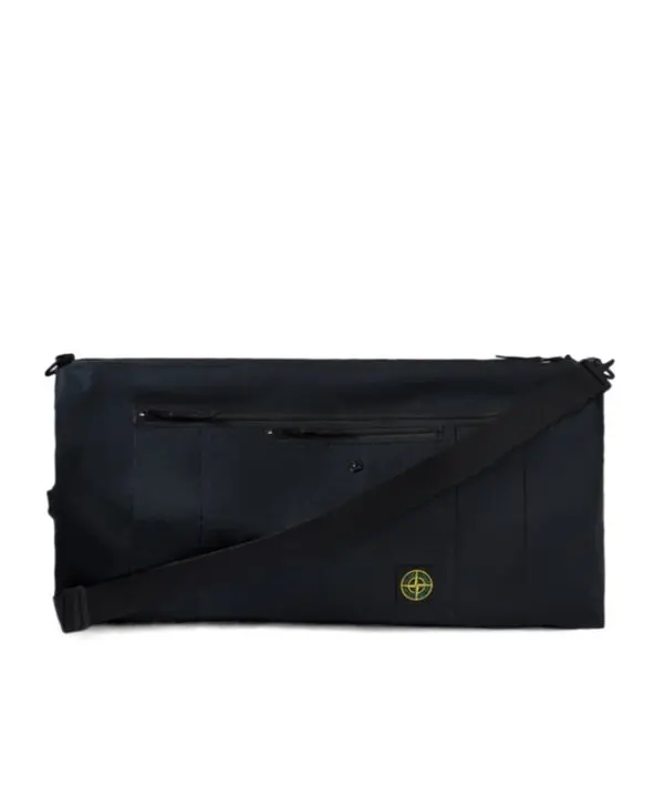 Stone Island Duffel Bag With Zippered Compartment - Black