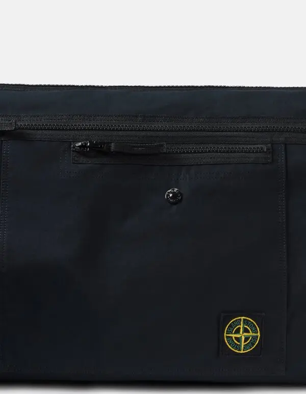 Stone Island Duffel Bag With Zippered Compartment - Black