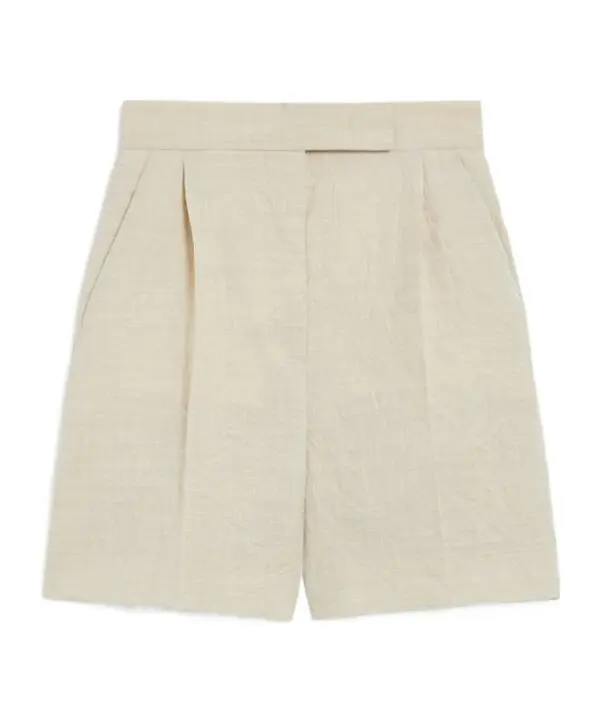 Max Mara Abisso Pleated Shorts - Beige