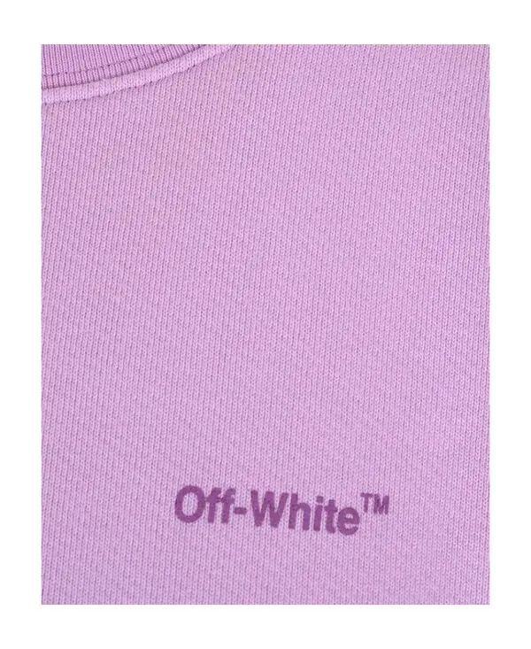 Off-White Diag-stripe Print Sweatshirt - Purple