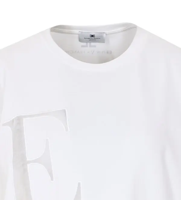 Elisabetta Franchi Logo Embroidered T-shirt