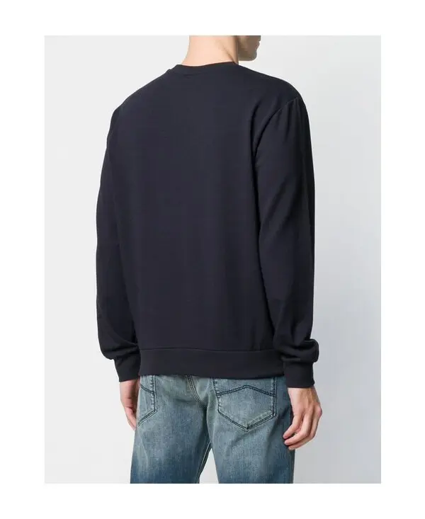 Emporio Armani Logo Embossed Crewneck Sweater
