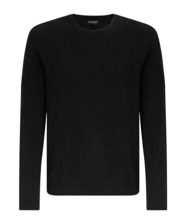 DONDUP Crew Neck Pullover With Appliqu - Black