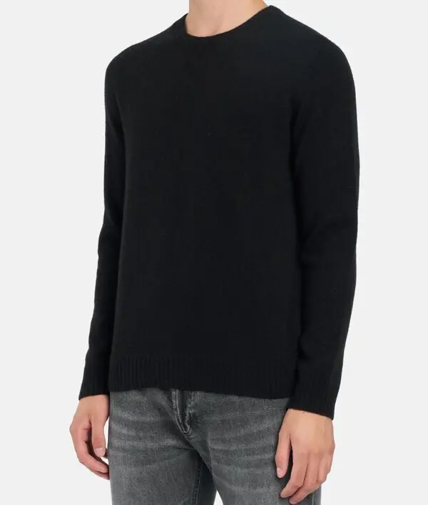 DONDUP Crew Neck Pullover With Appliqu - Black