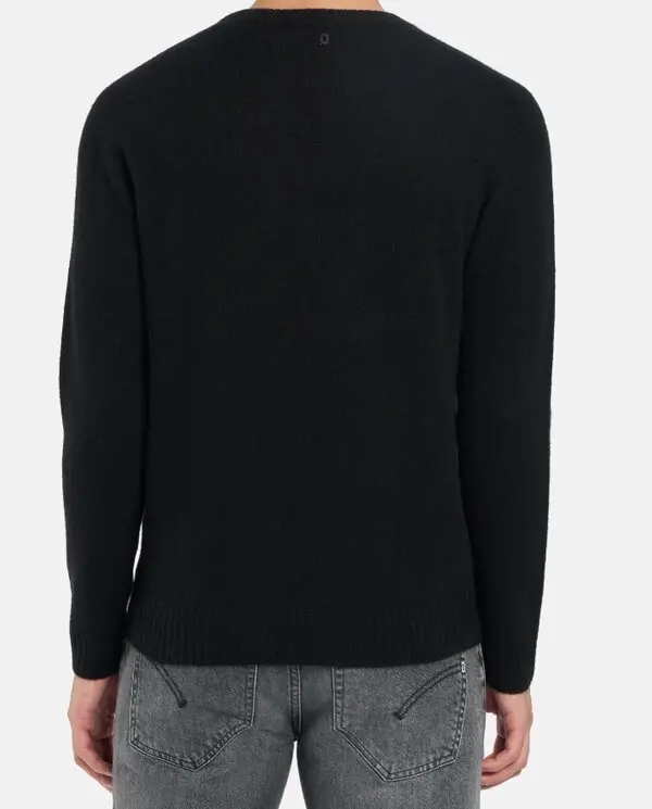 DONDUP Crew Neck Pullover With Appliqu - Black