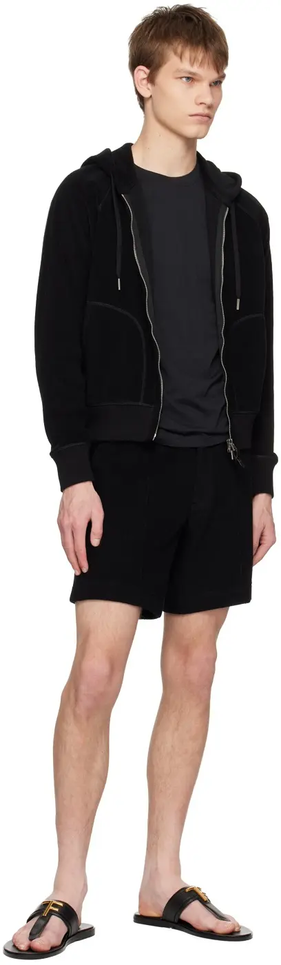 TOM FORD Logo Plaque Thong Sandals