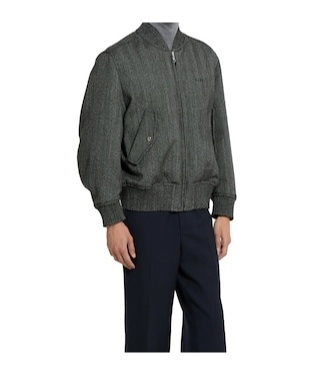 Gucci Herringbone Mouliné Bomber Jacket