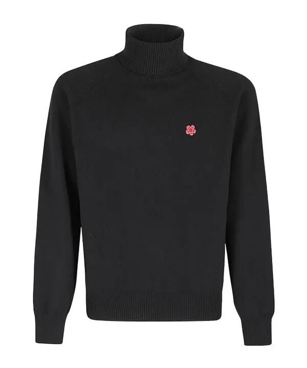 Kenzo Boke Flower" Embroidered Wool Turtleneck Jumper