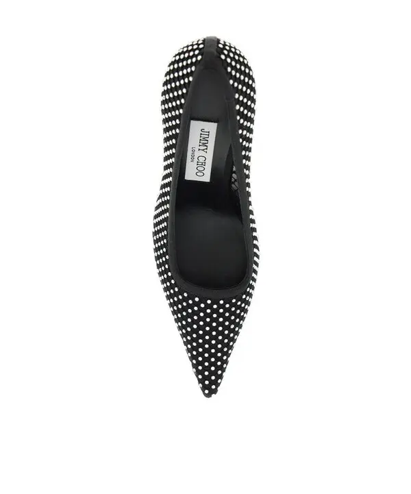 JIMMY CHOO Ixia 95 Crystal Embellished Pointed Toe High Heels
