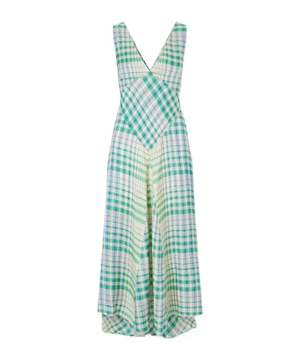 Polo Ralph Lauren Checked Woven Midi Dress