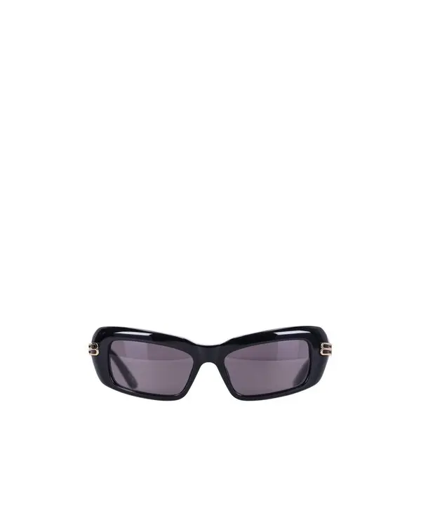Balenciaga Rectangle Frame Sunglasses - Black