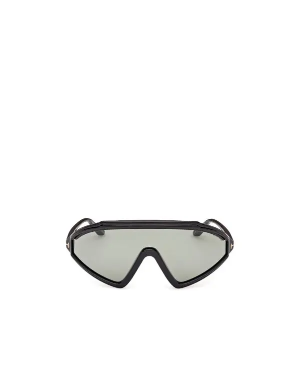 TOM FORD Lorna Shield Frame Sunglasses - Gray