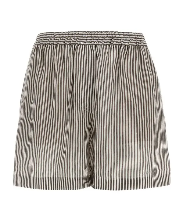 Brunello Cucinelli Striped Relaxed Fit Shorts