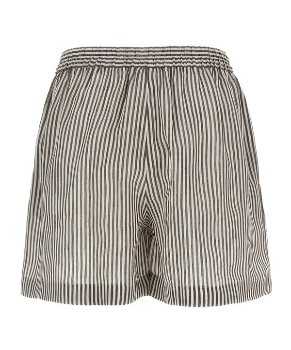 Brunello Cucinelli Striped Relaxed Fit Shorts