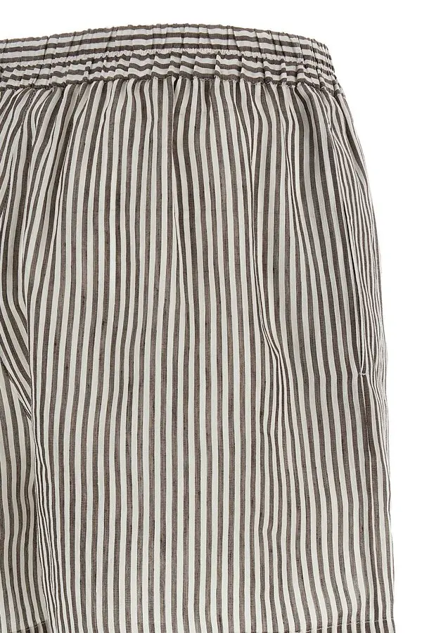Brunello Cucinelli Striped Relaxed Fit Shorts
