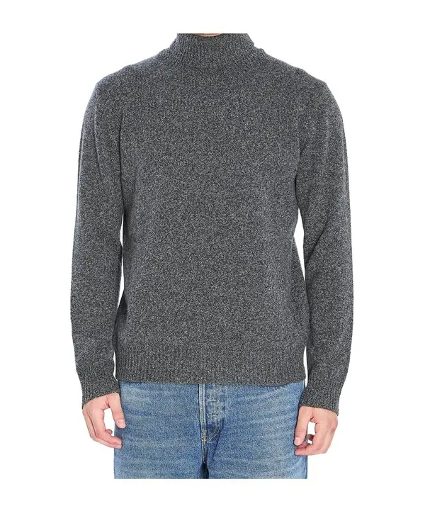 ROBERTO COLLINA Mouline Turtleneck Knitwear - Gray