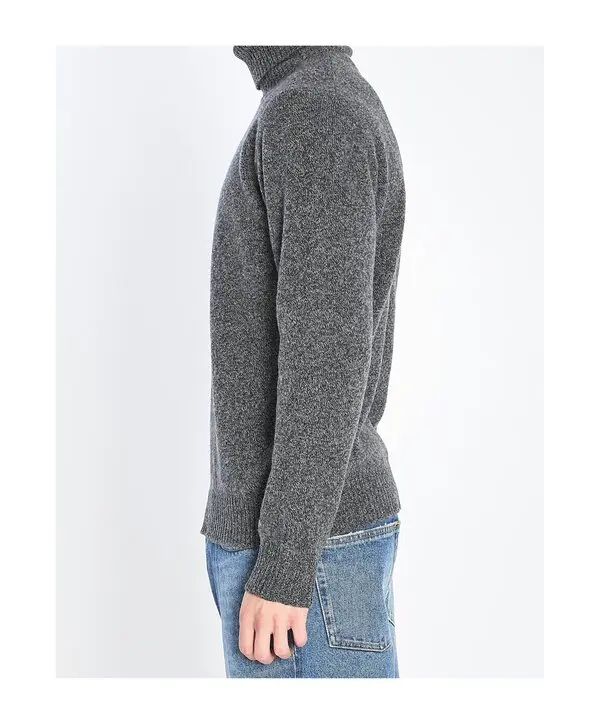 ROBERTO COLLINA Mouline Turtleneck Knitwear - Gray