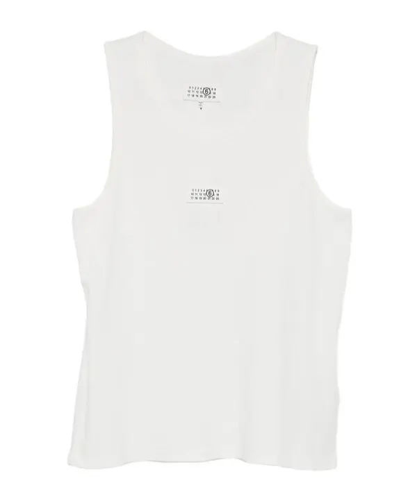 MAISON MARGIELA Logo-patch Tank Top - White