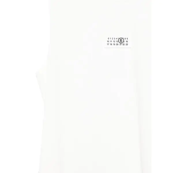 MAISON MARGIELA Logo-patch Tank Top - White