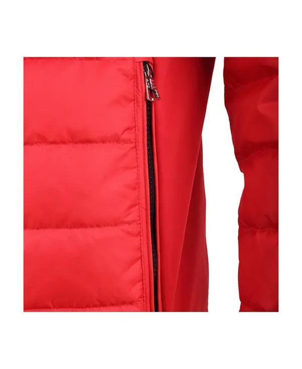 EA7 Quilted Down Jacket With Stand Collar - Red
