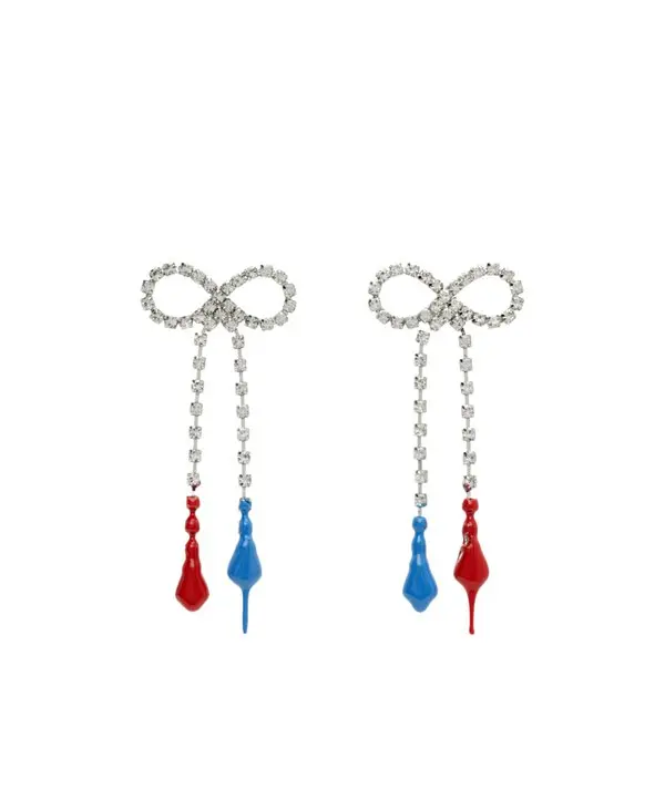 Ottolinger Crystal Embellished Drop Earrings - Gray
