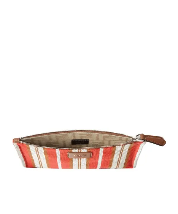 Fendi Signature Striped Flat Pouch - Multi-color