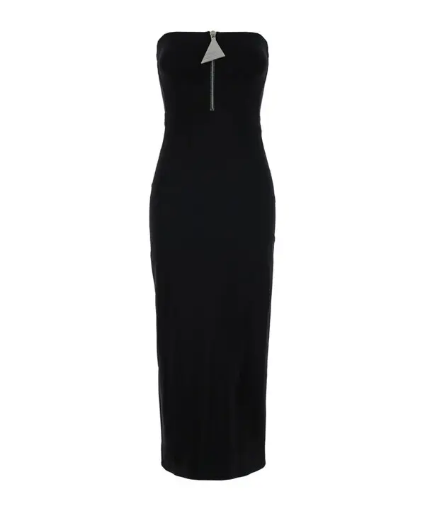 Attico Zipped Strapless Midi Dress