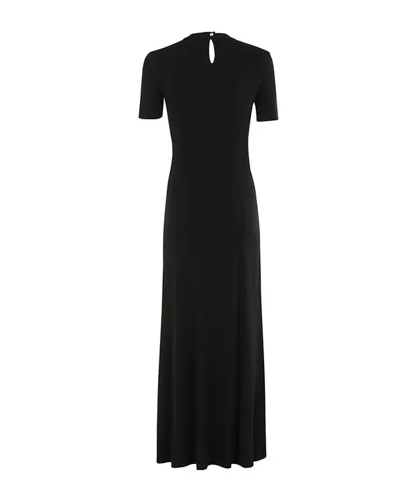 Rabanne Ruched Asymmetric Maxi Dress - Black