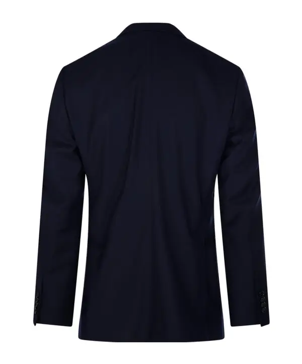 LARDINI Virgin Wool Single-breasted Jacket - Black