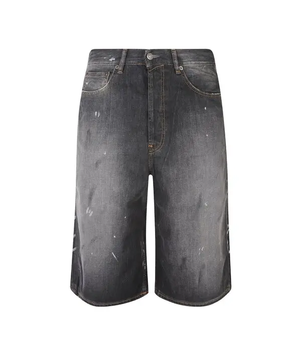 Acne Studios Wide Leg Denim Bermuda Shorts