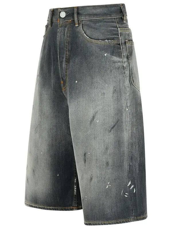 Acne Studios Wide Leg Denim Bermuda Shorts