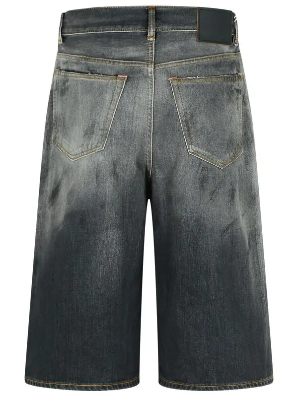 Acne Studios Wide Leg Denim Bermuda Shorts