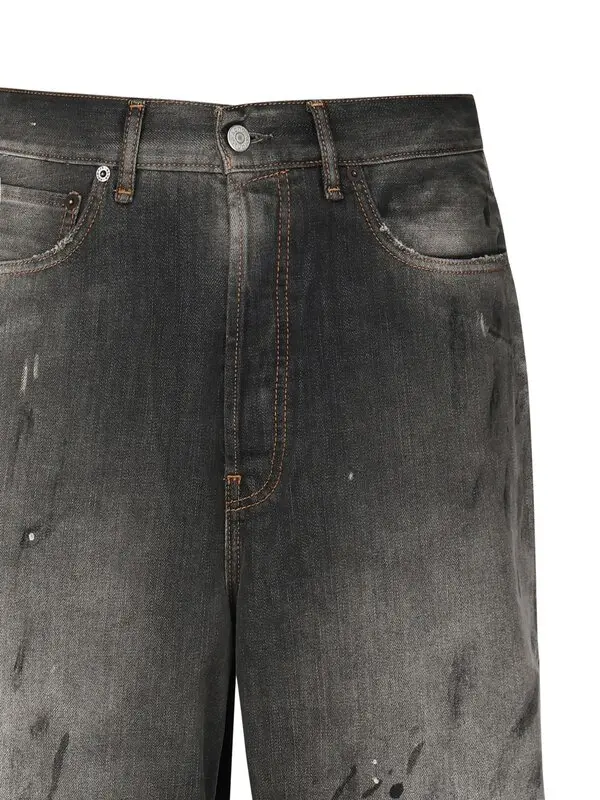 Acne Studios Wide Leg Denim Bermuda Shorts