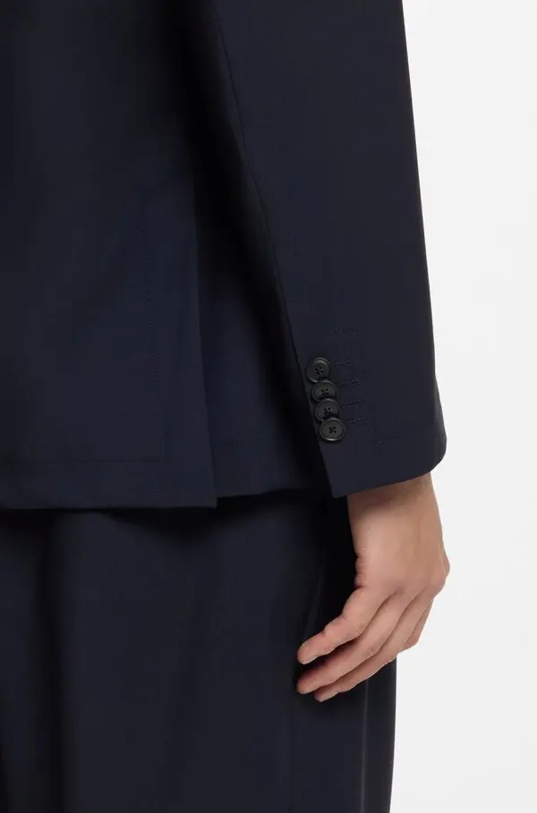 Hugo Boss Single-breasted Slim Fit Blazer - Dark Blue