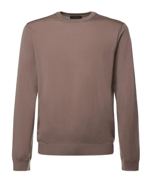 ZANONE Crew Neck Long Sleeve Knitwear - Beige
