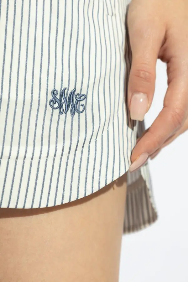 Stella McCartney Striped Logo Shorts
