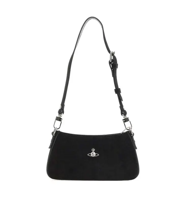 VIVIENNE WESTWOOD Tasha Orb Plaque Shoulder Bag - Black