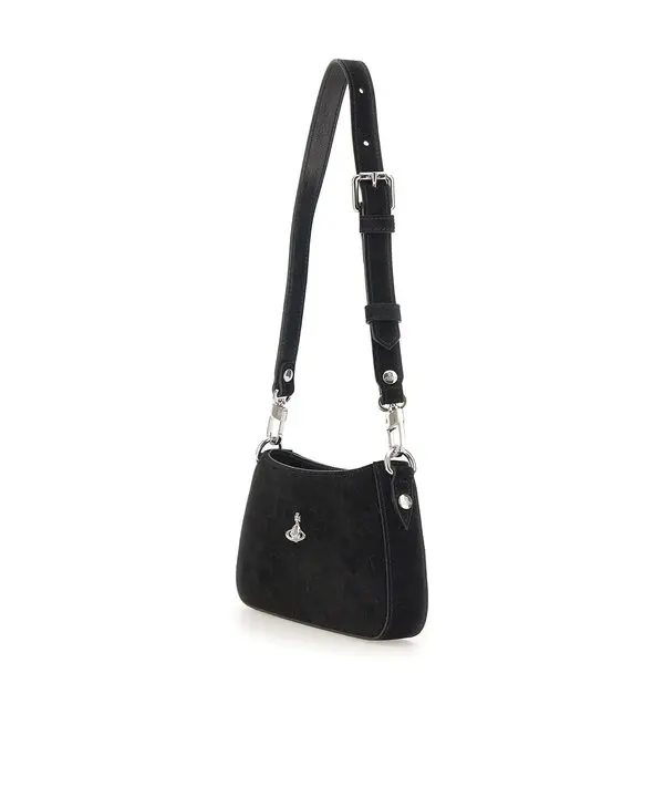 VIVIENNE WESTWOOD Tasha Orb Plaque Shoulder Bag - Black