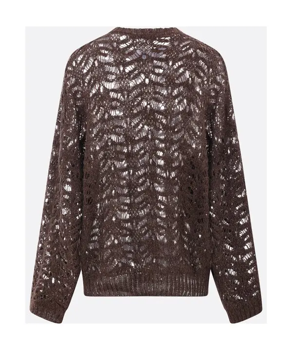 Brunello Cucinelli Sequin-embellished Jumper - Chocolate